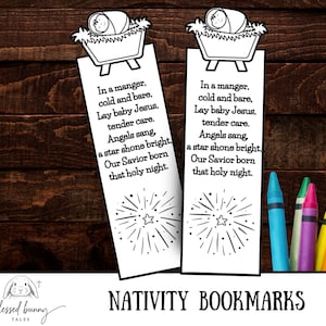 Printable Baby Jesus Christmas Bookmark: Sunday School Craft (PDF) - Etsy