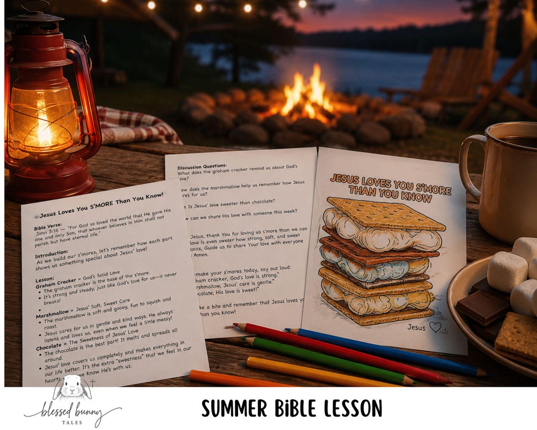 Smores Bible Lesson Coloring Page: Printable - Etsy
