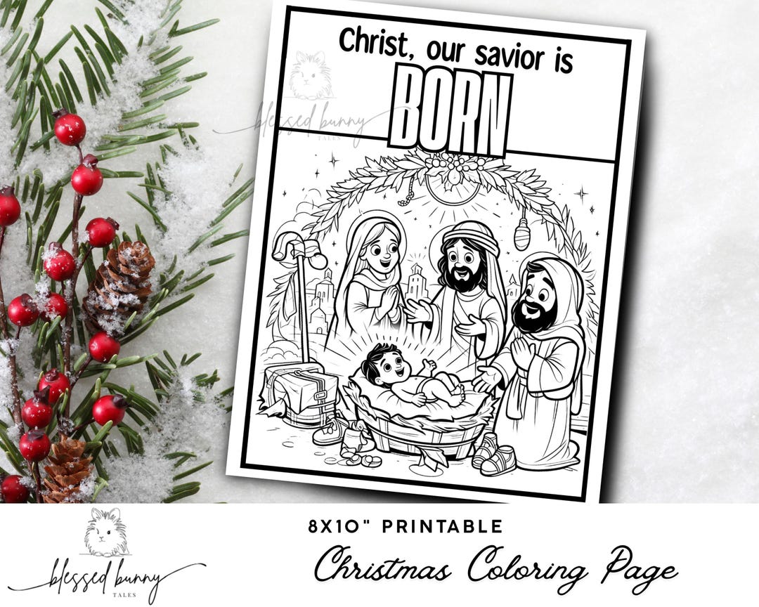 Religious Christmas Coloring Page BUNDLE- Bible Crafts- Fall Bible ...