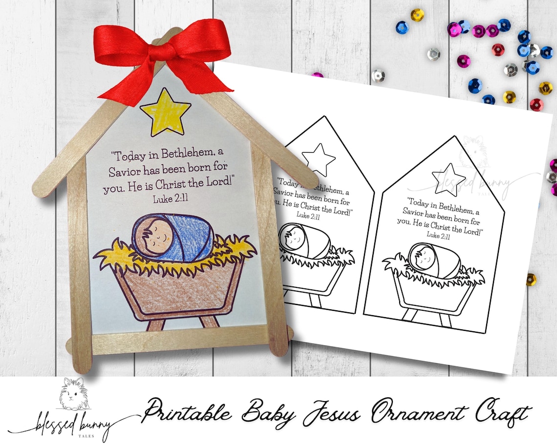 Printable Christmas Craft- Bible Lesson- Sunday School- Printable ...