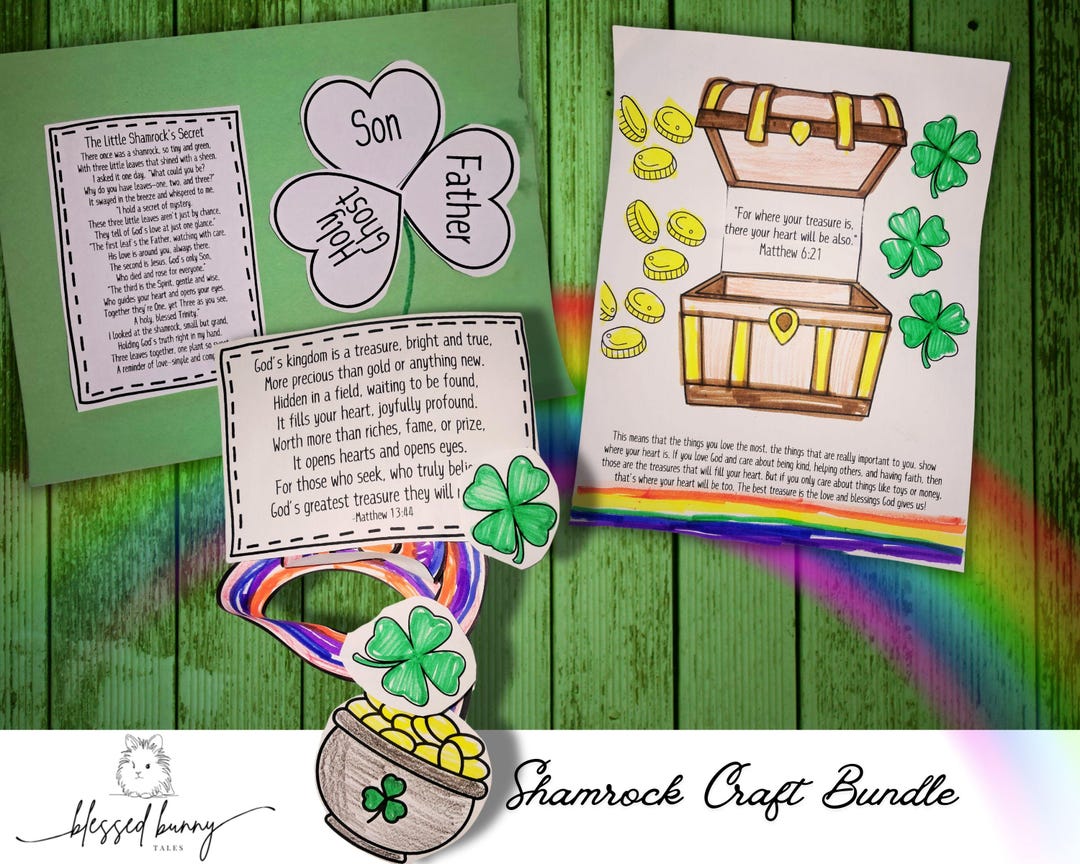 St.patricks Day Craft BUNDLE- Bible Verse Craft- Sunday School ...