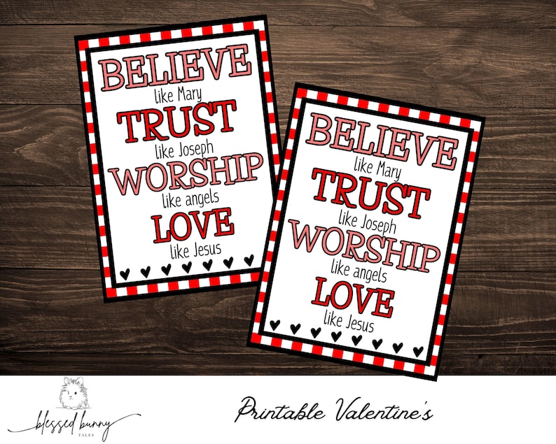 Christian Valentine- Printable- Classroom Valentine's - Faith Based ...