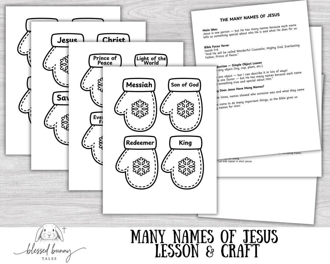 Many Names of Jesus Lesson and Story Cube Craft: Printable (PDF) - Etsy