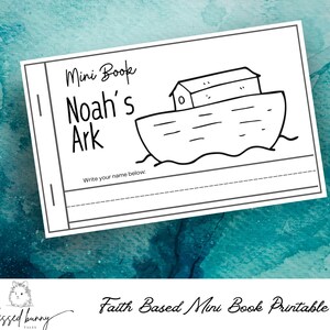 Noah's Ark Mini Coloring Book: Printable Bible Story (PDF Pattern) - Etsy