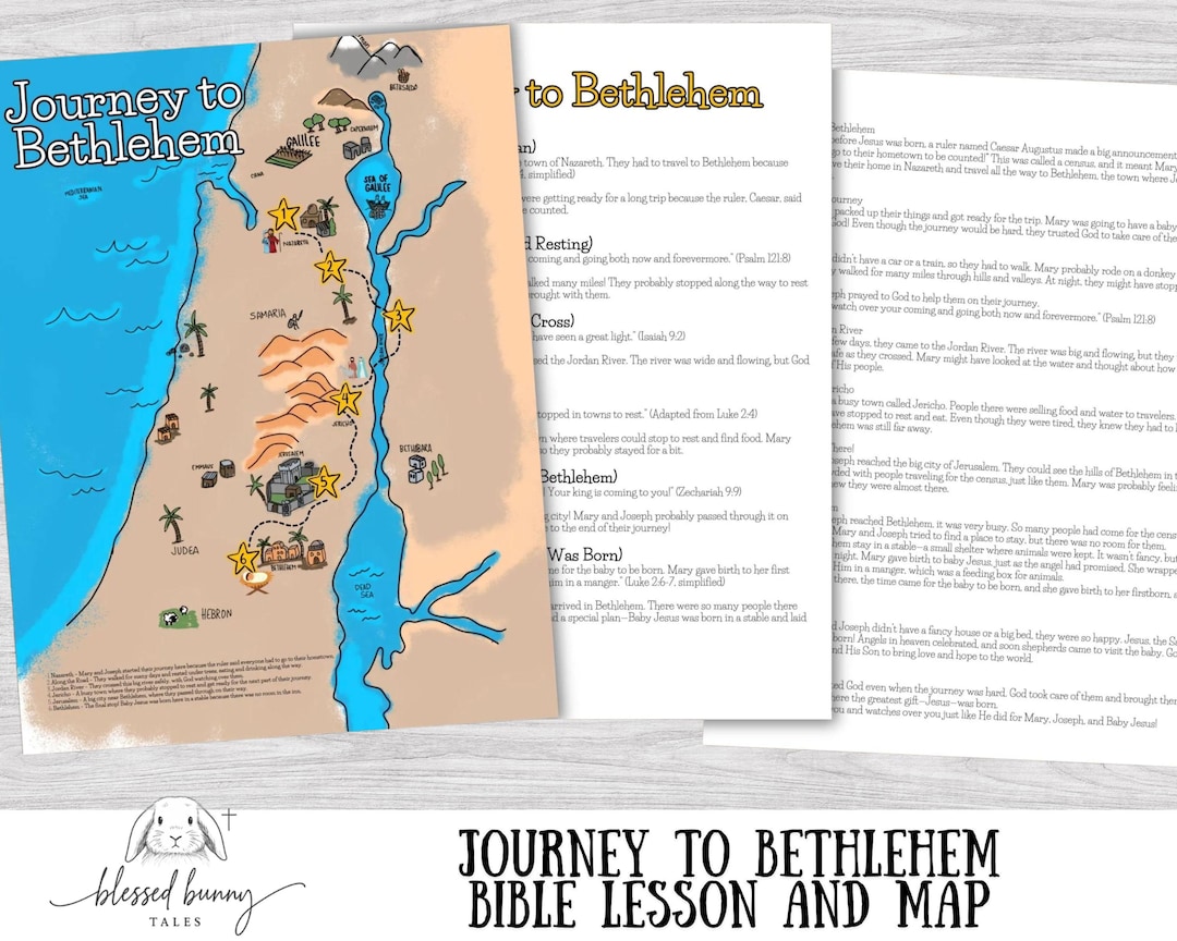 Journey to Bethlehem Christmas Bible Lesson: PDF - Etsy