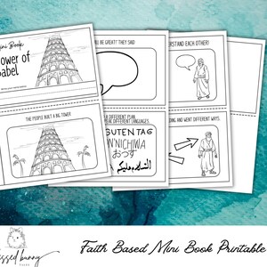 Bible Story Mini Book Bundle for Kids | Printable Christian Mini Books ...