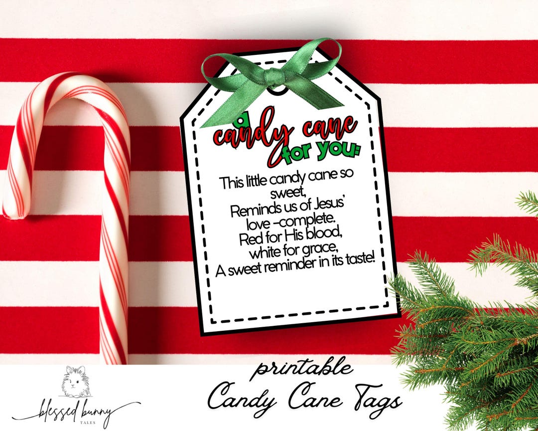Religious Christmas Candy Cane Tags: Jesus Neighbor Gift (printable) - Etsy