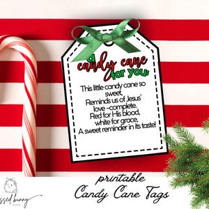 Religious Christmas Candy Cane Tags: Jesus Neighbor Gift (printable) - Etsy