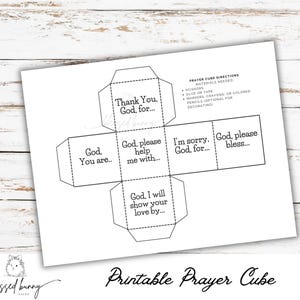 Prayer Cube Printable- 8x10"- Bible Lesson- Sunday School- Homeschool ...