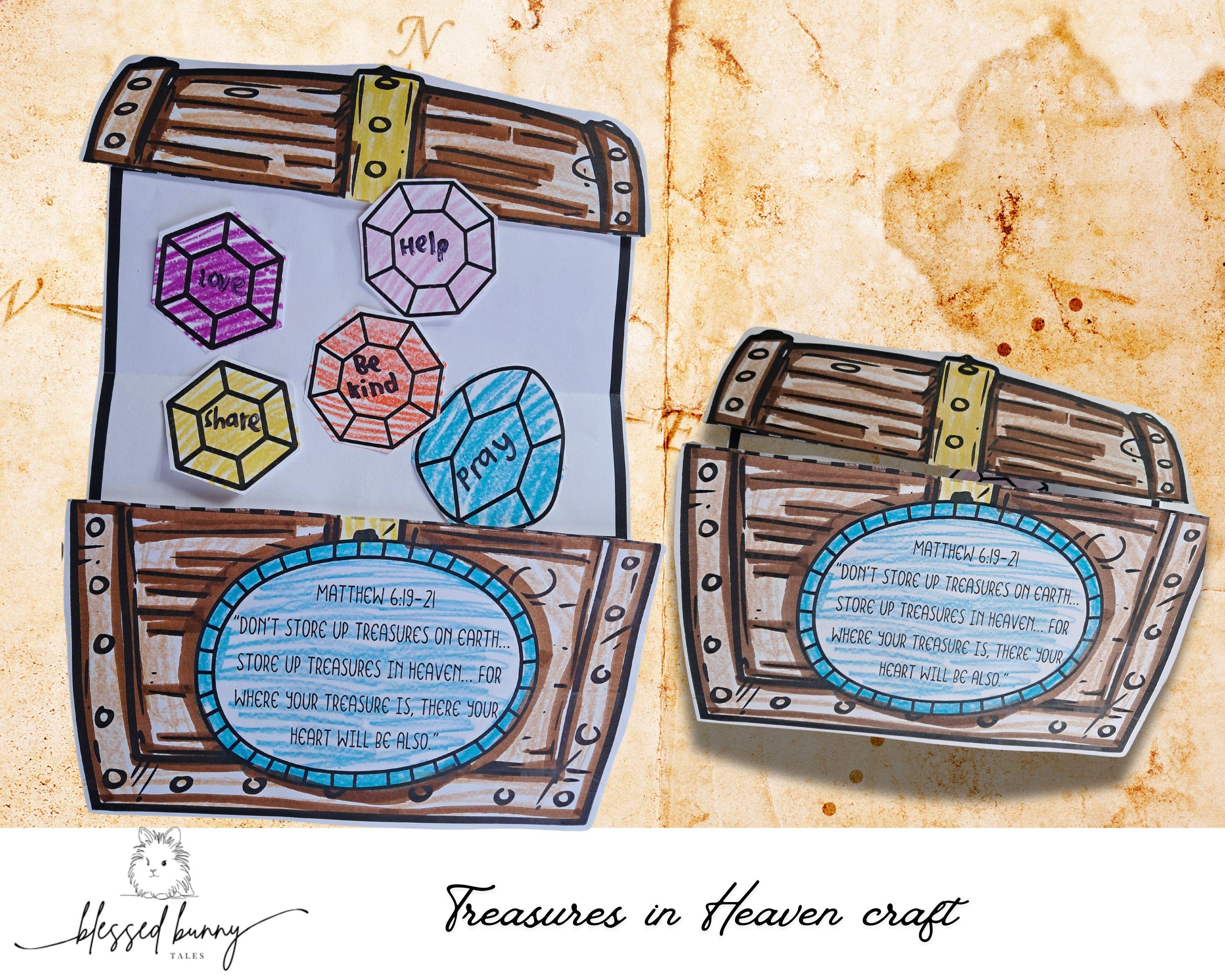 Printable Treasure Chest Craft: Bible Verse Activity (PDF Pattern) - Etsy