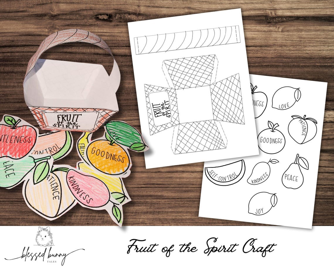 Fruit of the Spirit Craft- Bible Lesson- Sunday School- Homeschool ...