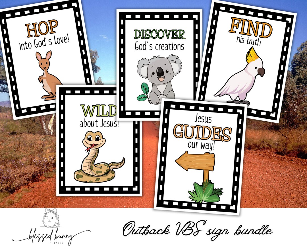 Outback VBS Signs: Australian Adventure Decor (printable PDF Download ...