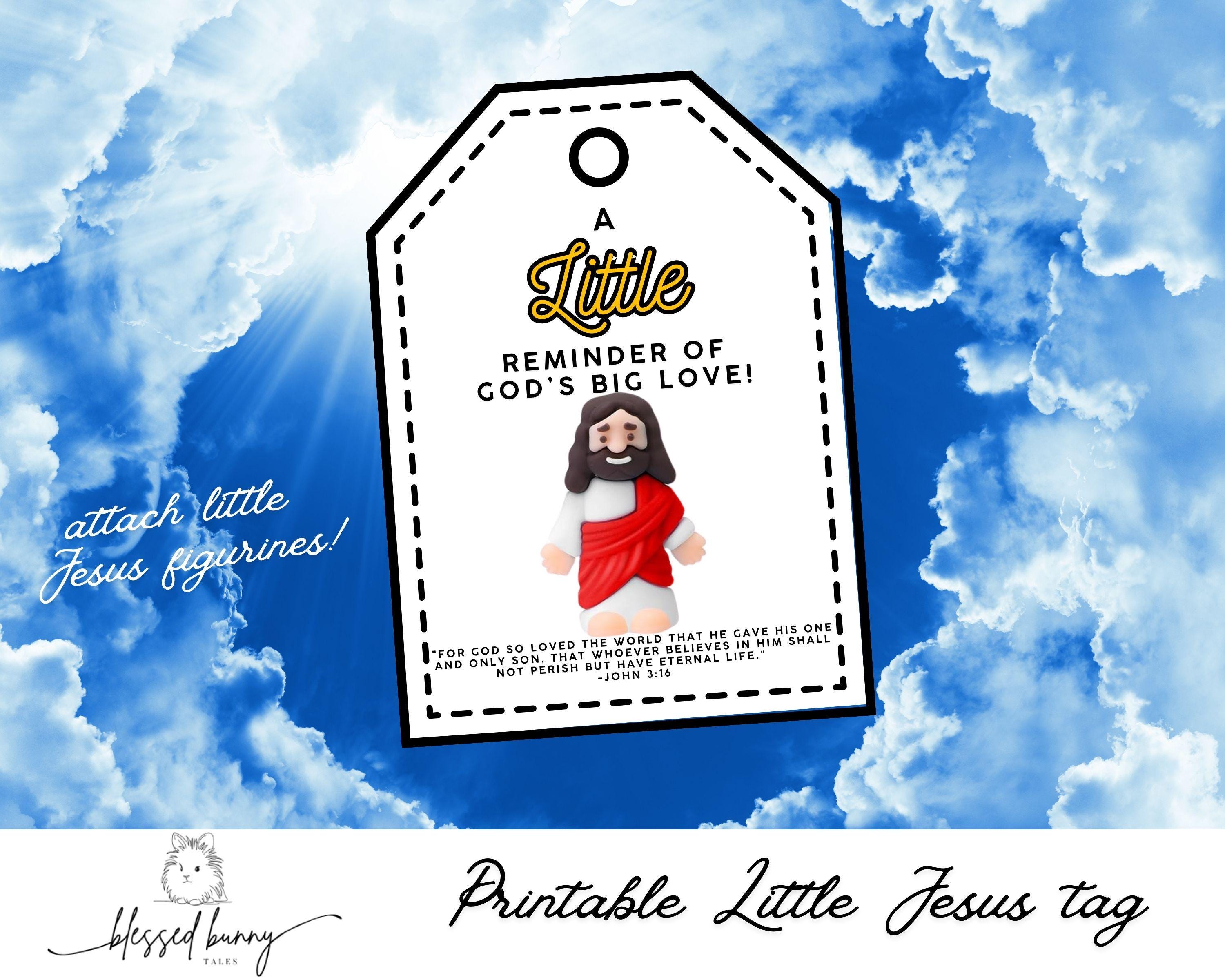 Little Jesus Printable Tags- Jesus Figurine Tags- Bible Verse Tag- John ...