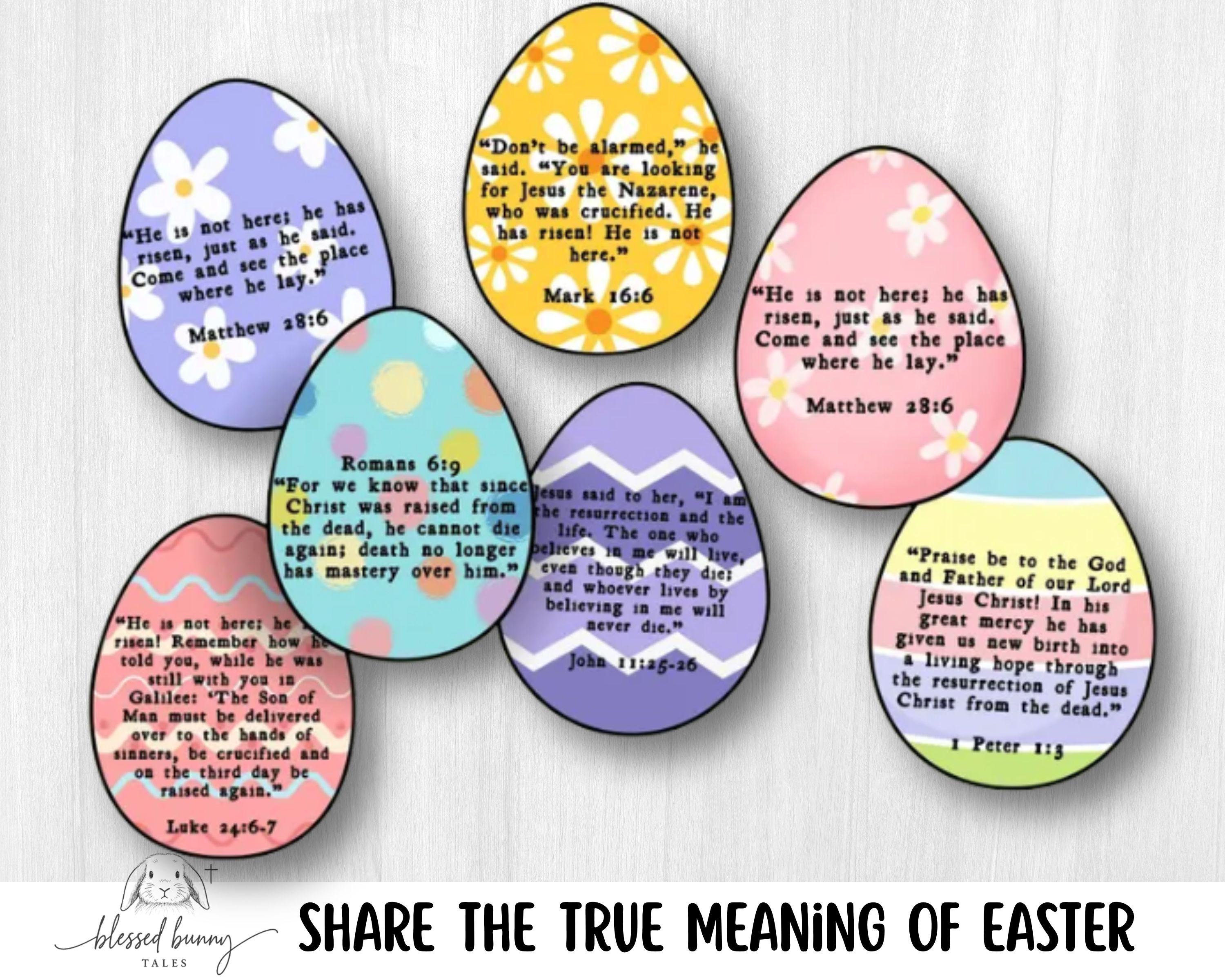Easter Egg Bible Verse Cards: Printable (digital Download) - Etsy