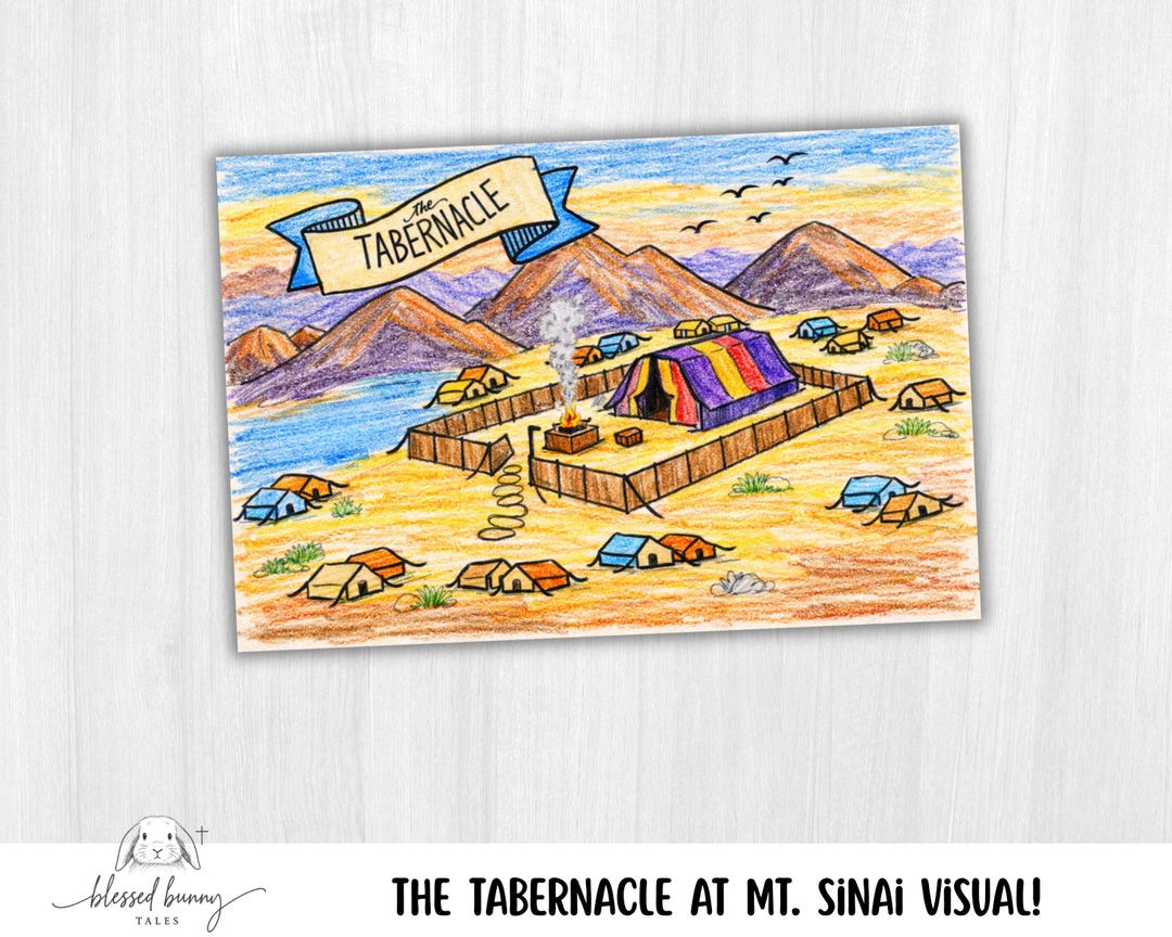 Tabernacle at Mt. Sinai Coloring Page: Bible Craft (PDF Printable) - Etsy