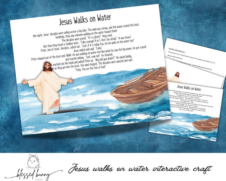 Jesus Walks on Water Craft: Sunday School Printable (digital Download ...