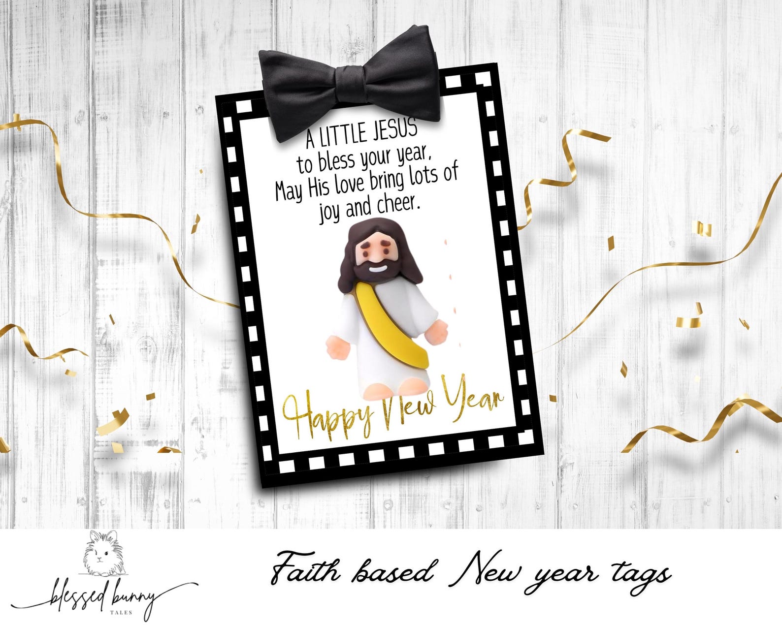 Little Jesus Printable Tags- Jesus Figurine Tags- Bible Verse Tag- New ...