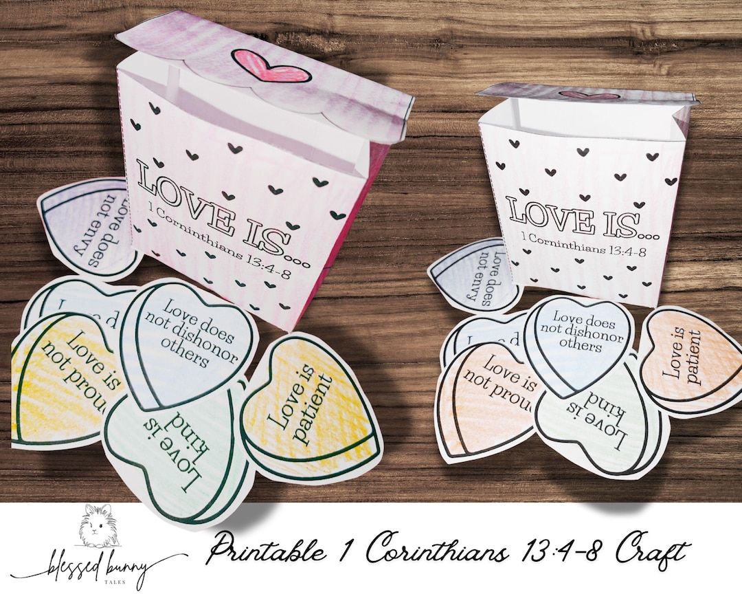 Memory Verse Craft- Love is - Bible Lesson- Sunday School- Homeschool ...