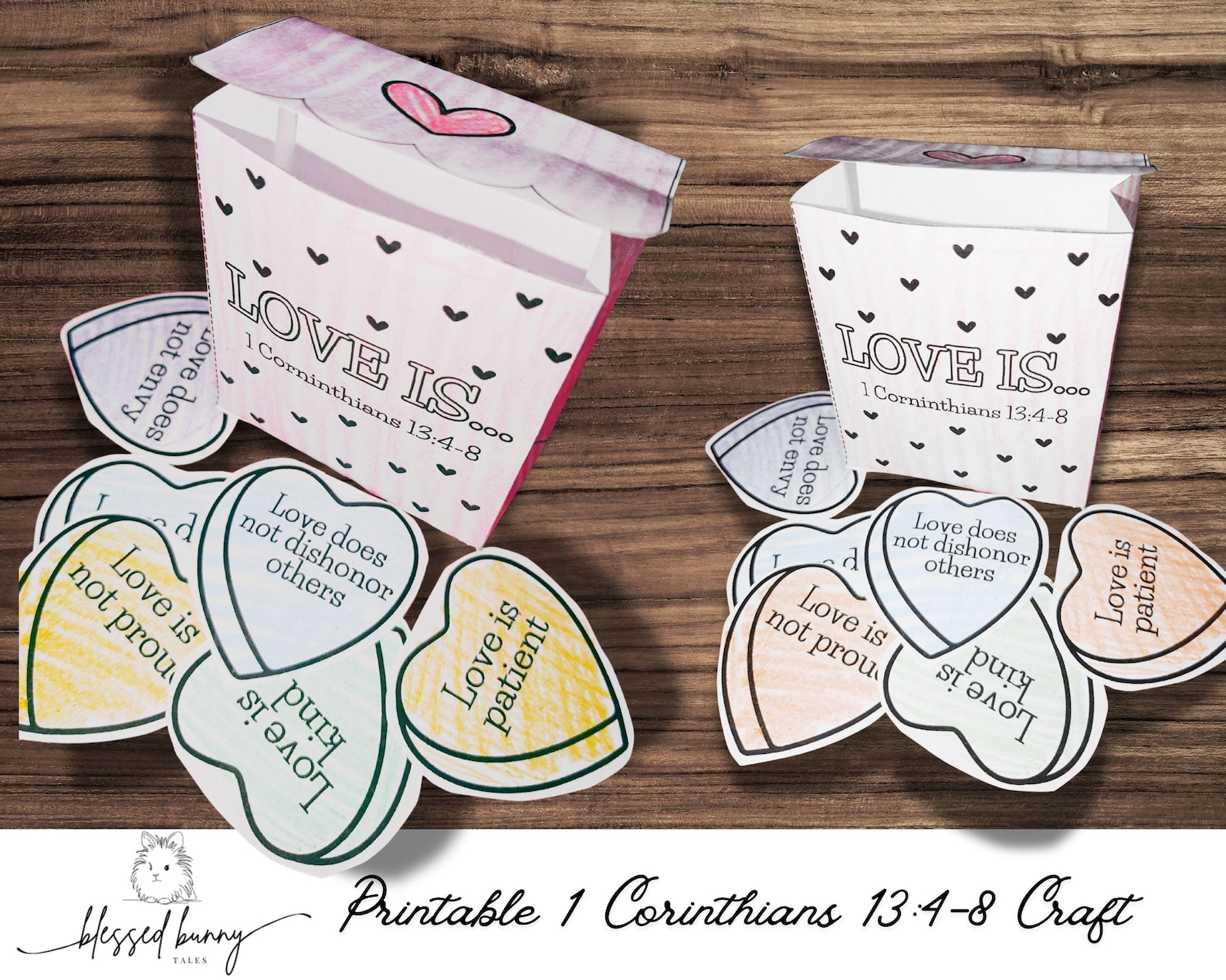 Memory Verse Craft- Love is - Bible Lesson- Sunday School- Homeschool ...