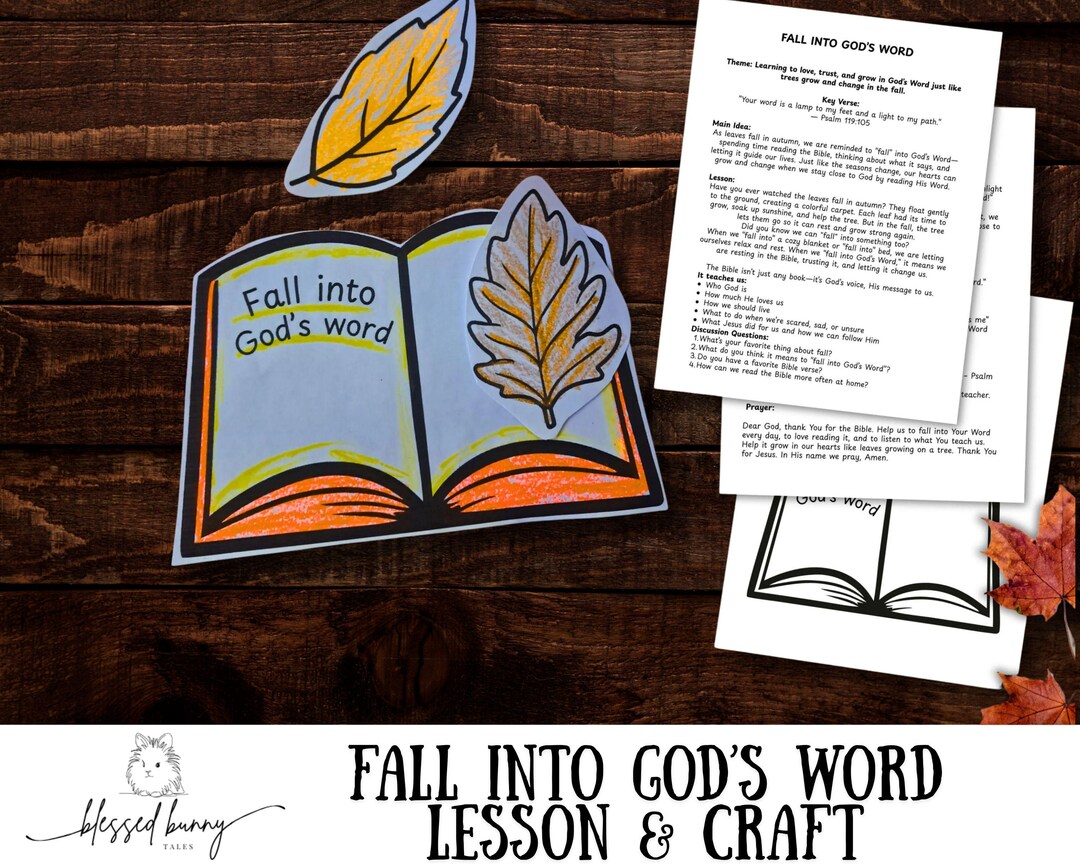 Fall Bible Lesson & Craft for Kids – Sunday School Homeschool (PDF) - Etsy