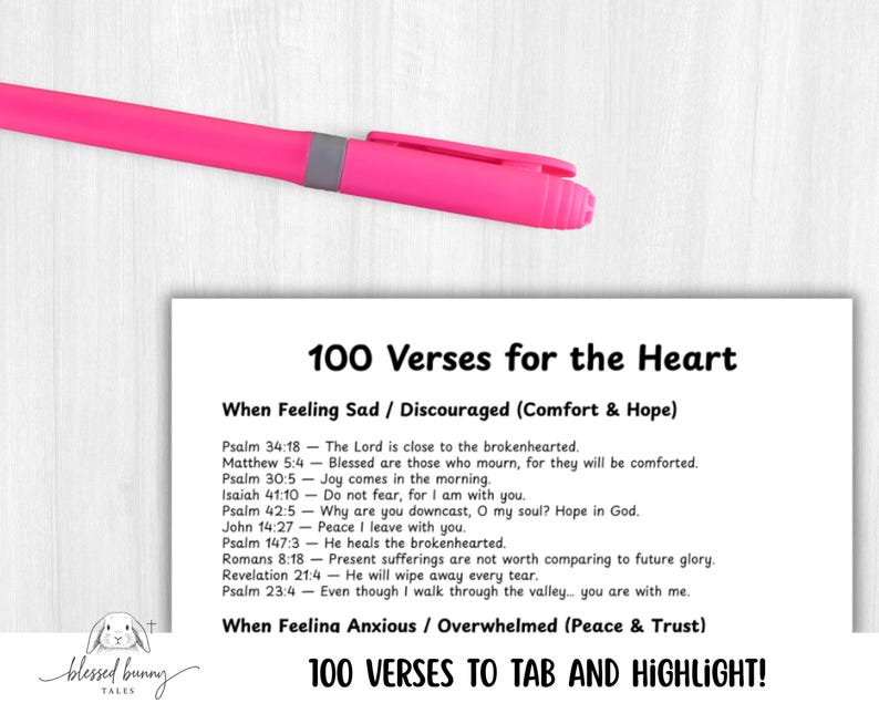 Loaded Bible Printable Kit-100 Bible Verses (PDF) - Etsy
