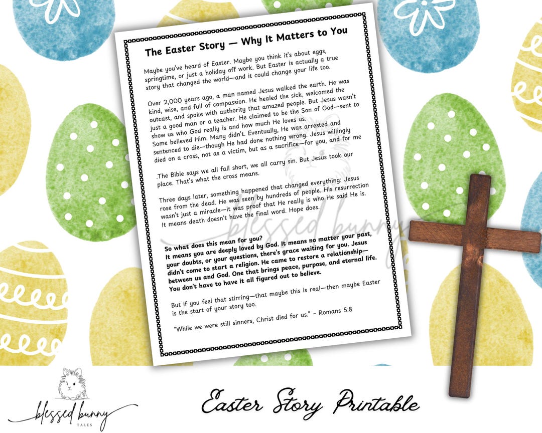 Printable Easter Story Handout: Christian Outreach Tract (PDF) - Etsy
