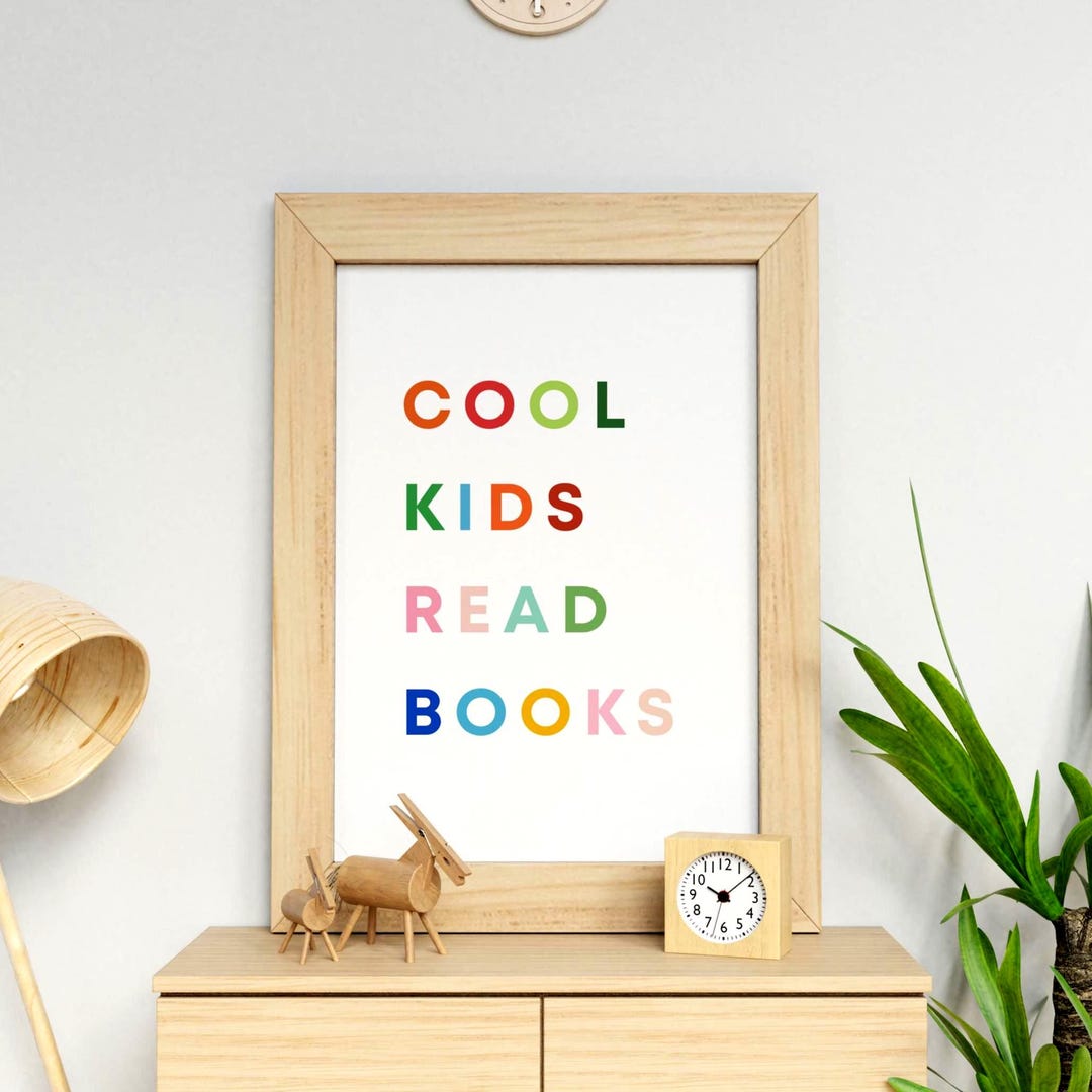 Cool Kids Read Books | Classroom Decor | Reading Book Corner Poster ...