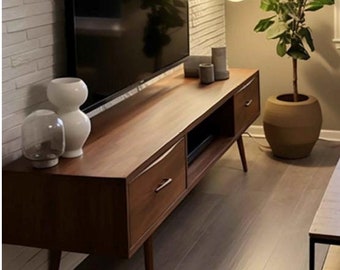 DIY TV Unit With Drawers: Plans, Elevations & Sections (PDF Download ...