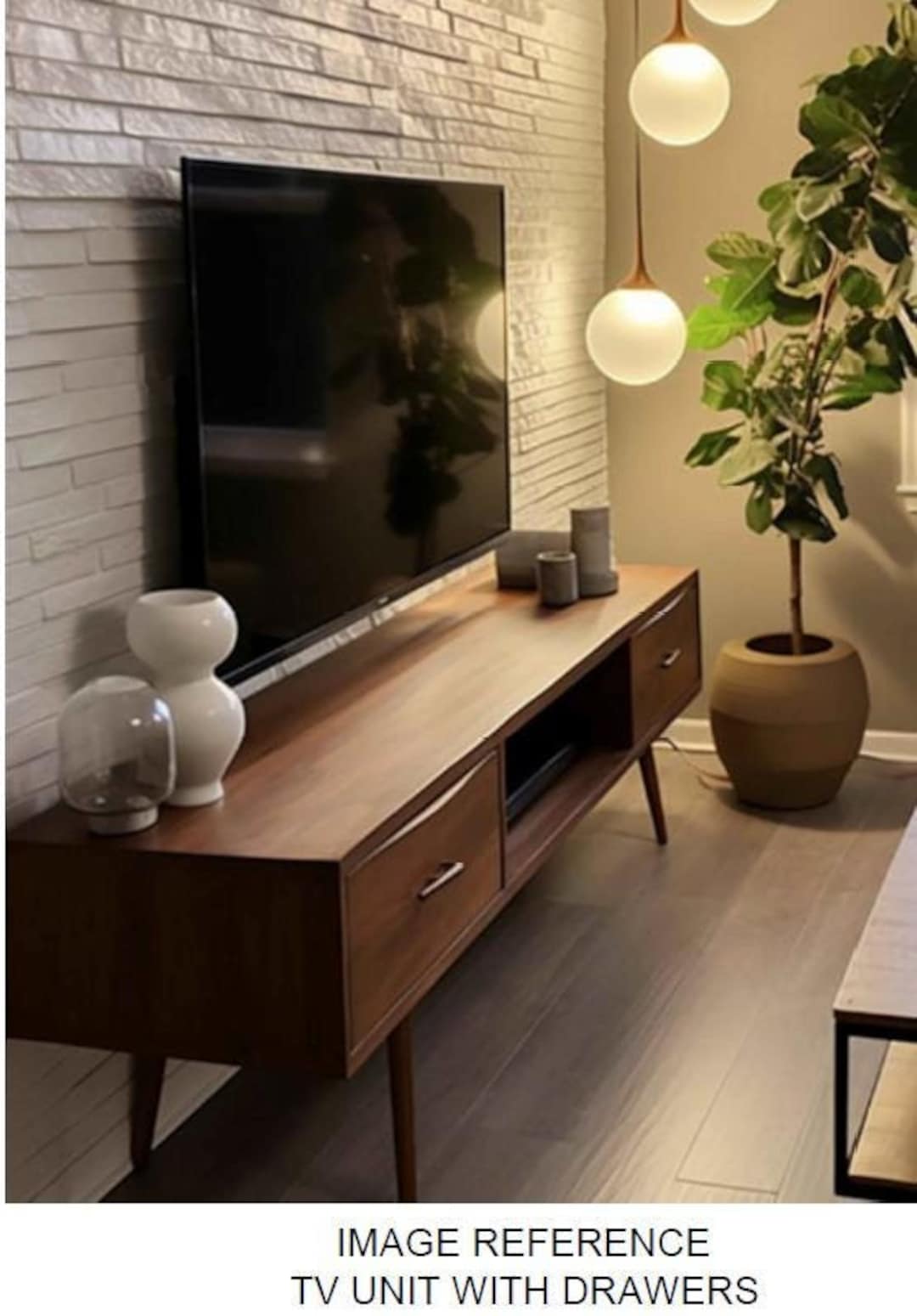 DIY TV Unit With Drawers: Plans, Elevations & Sections (PDF Download ...