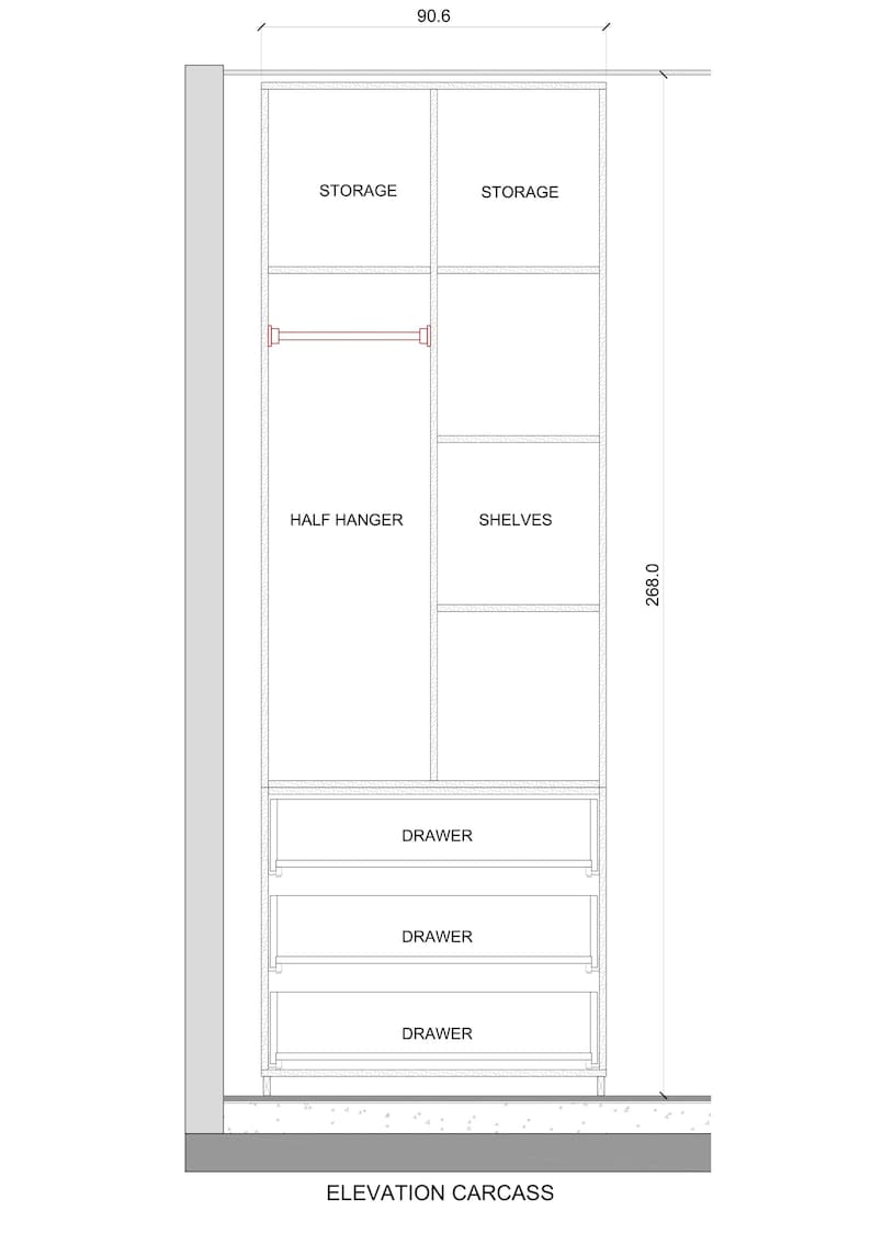 Closet Storage Layout. Full Set 2D Drawing Package Ready for Final ...