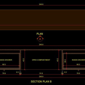 Pdf Download, Diy TV Unit With Drawers Drawing With Plans, Elevations ...