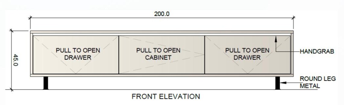 Modern TV Unit Autocad Drawing, Full Set Drawing Ready for Production ...