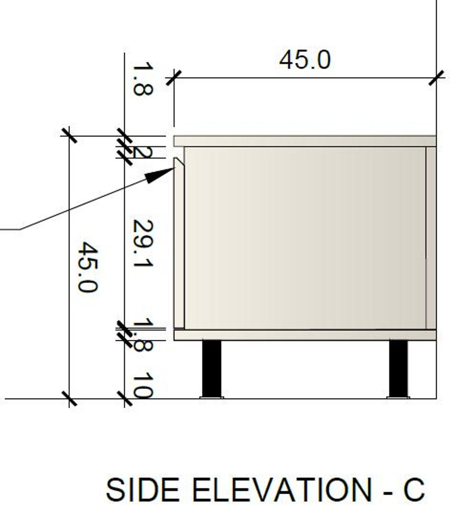 PDF Download, DIY TV Unit/cabinet Drawing With Plans, Elevation ...