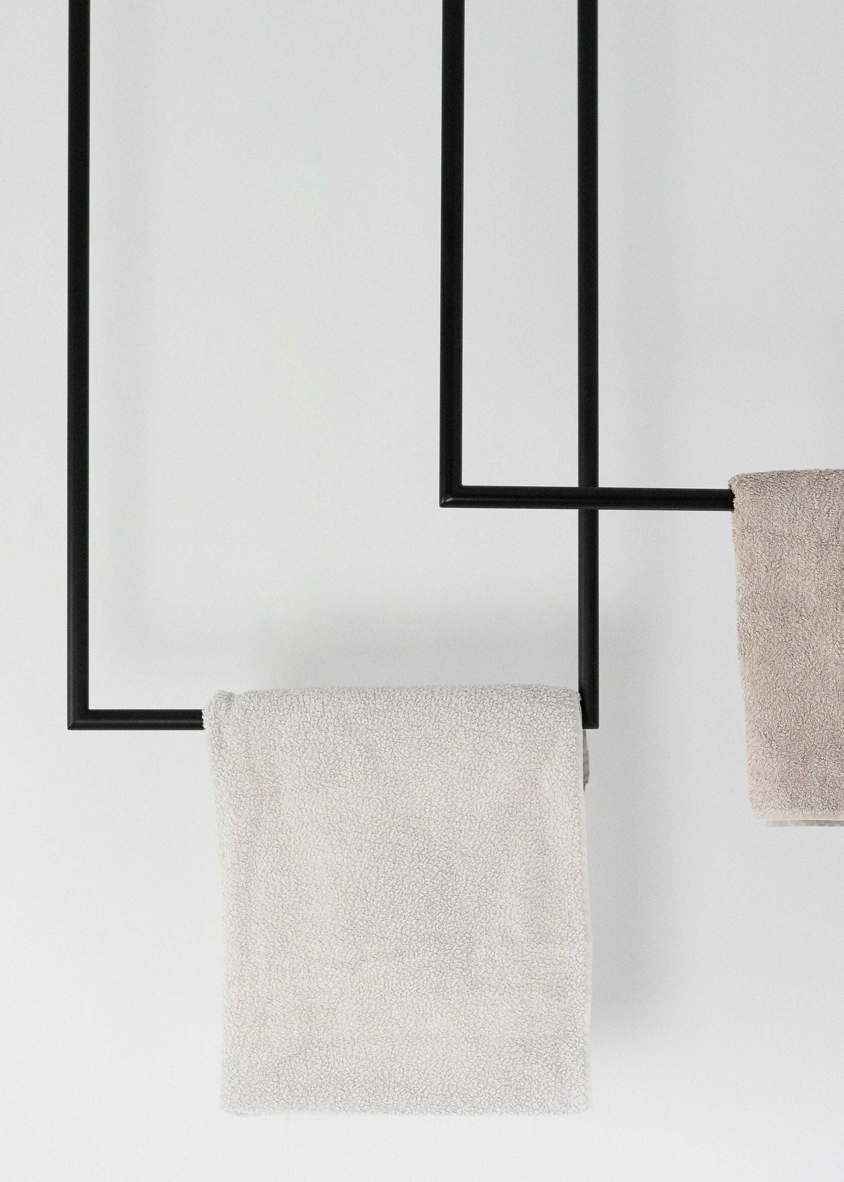 Ceiling Mounted Metal Towel Rack in Black Available in Two Lengths ...