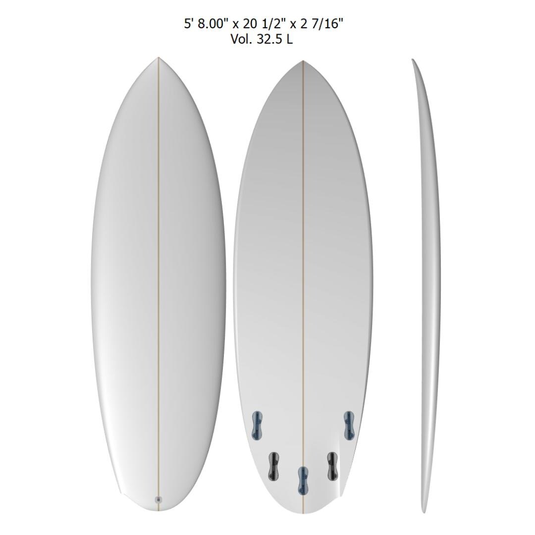 Hybrid Asymmetrical Surfboard - 3D Design File Download - Etsy