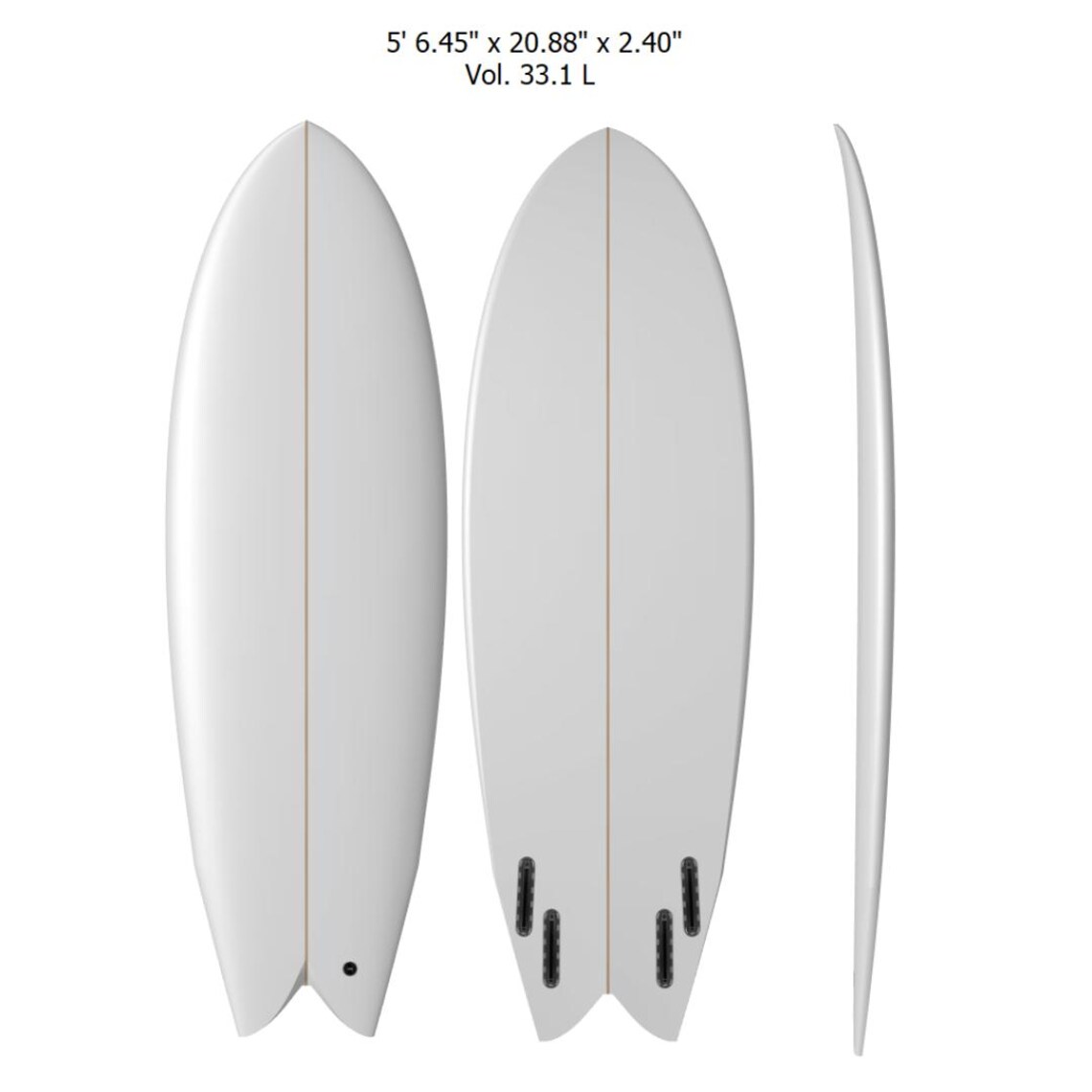 Retro Fish Surfboard - 3D Design File Download - Etsy