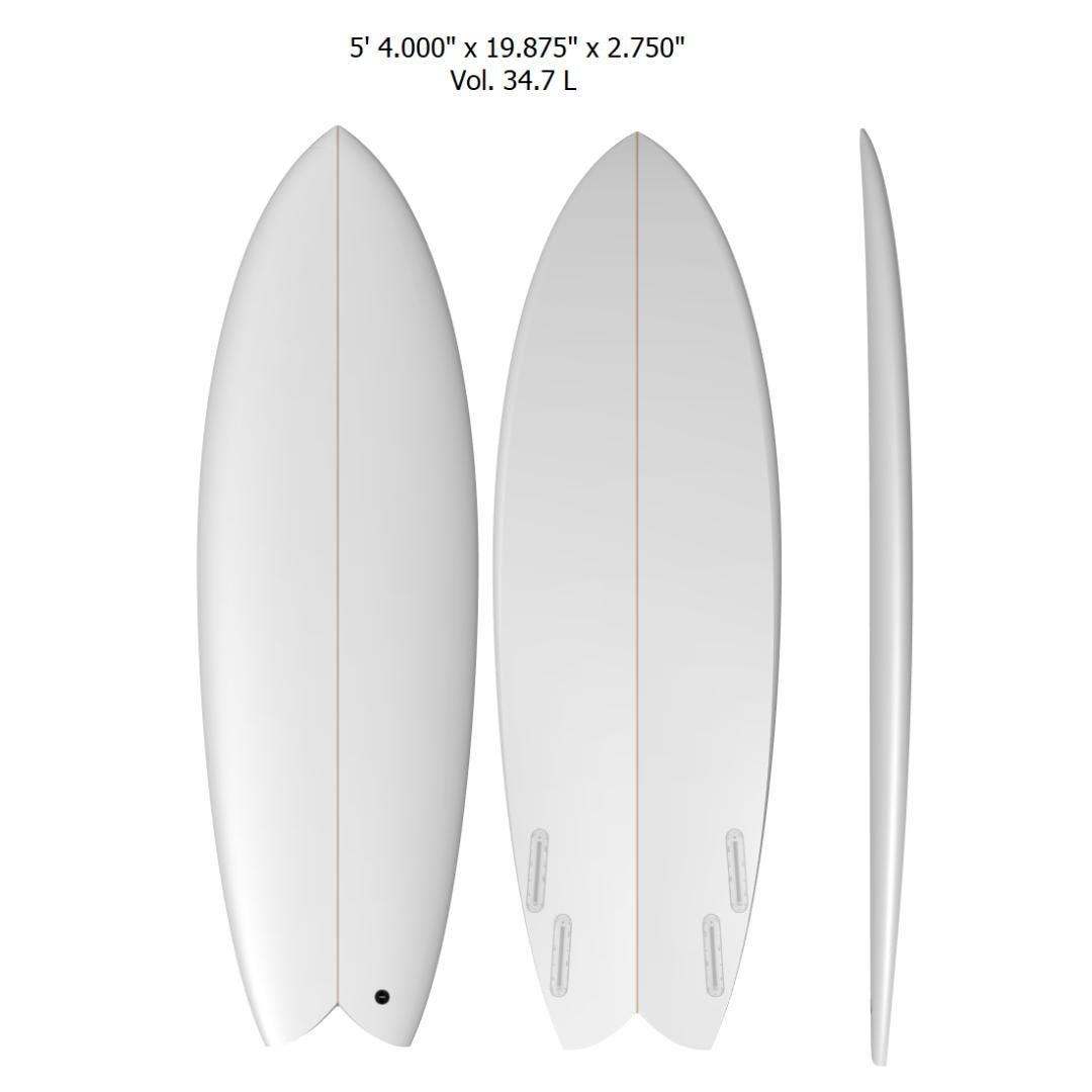 Hybrid Fish Surfboard - 3D Design File Download - Etsy