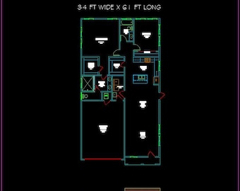 Narrow Lot Two Story Modern Home Design Version B - Etsy