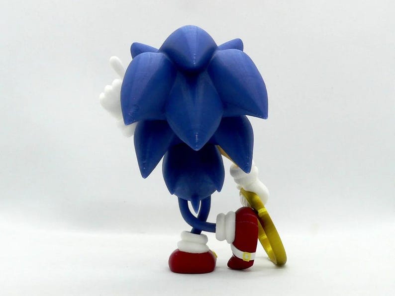 Sonic the Hedgehog Figurine With Ring - Etsy