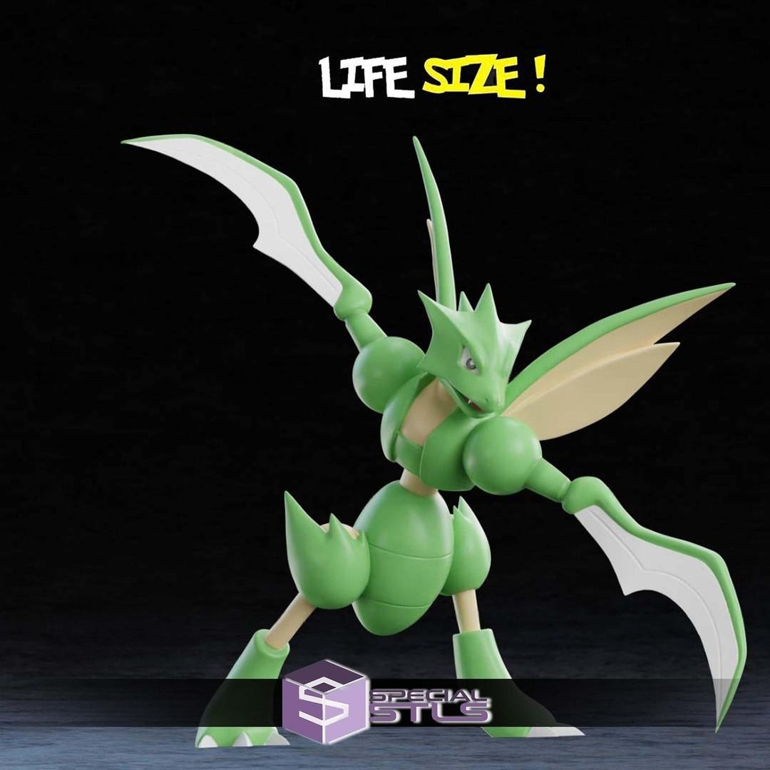 Life-size Scythe Pokemon Statue - Etsy