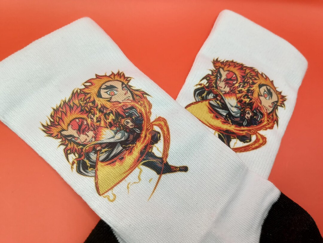 Anime Socks Rengoku Demon Slayer - Etsy