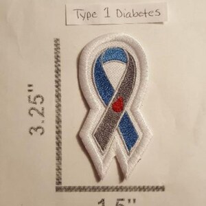 Sew-on Embroidered Patch Cancer/awareness Ribbon Shape 3.25 X - Etsy