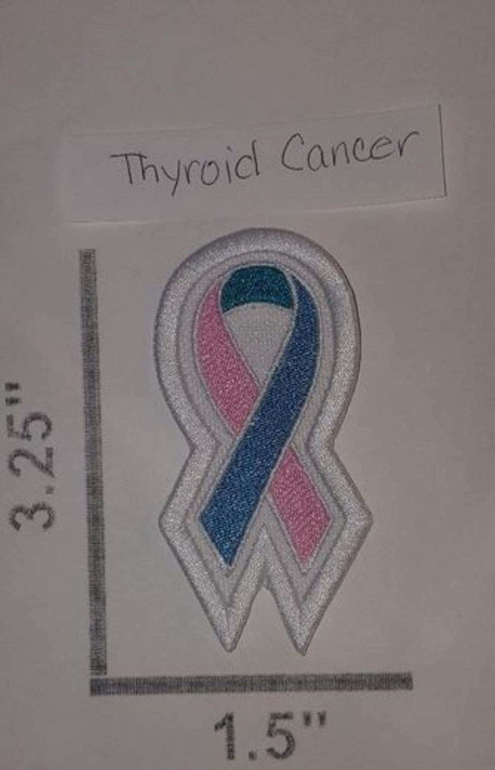 Sew-on Embroidered Patch Cancer/awareness Ribbon Shape 3.25 X - Etsy