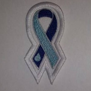Sew-on Embroidered Patch Cancer/awareness Ribbon Shape 3.25 X - Etsy