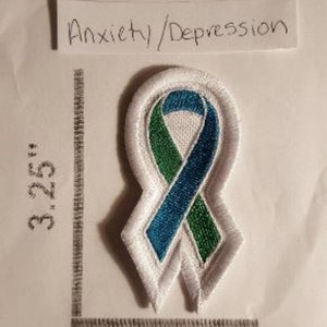 Sew-on Embroidered Patch Cancer/awareness Ribbon Shape 3.25 X - Etsy