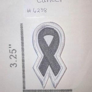 Sew-on Embroidered Patch Cancer/awareness Ribbon Shape 3.25 X - Etsy