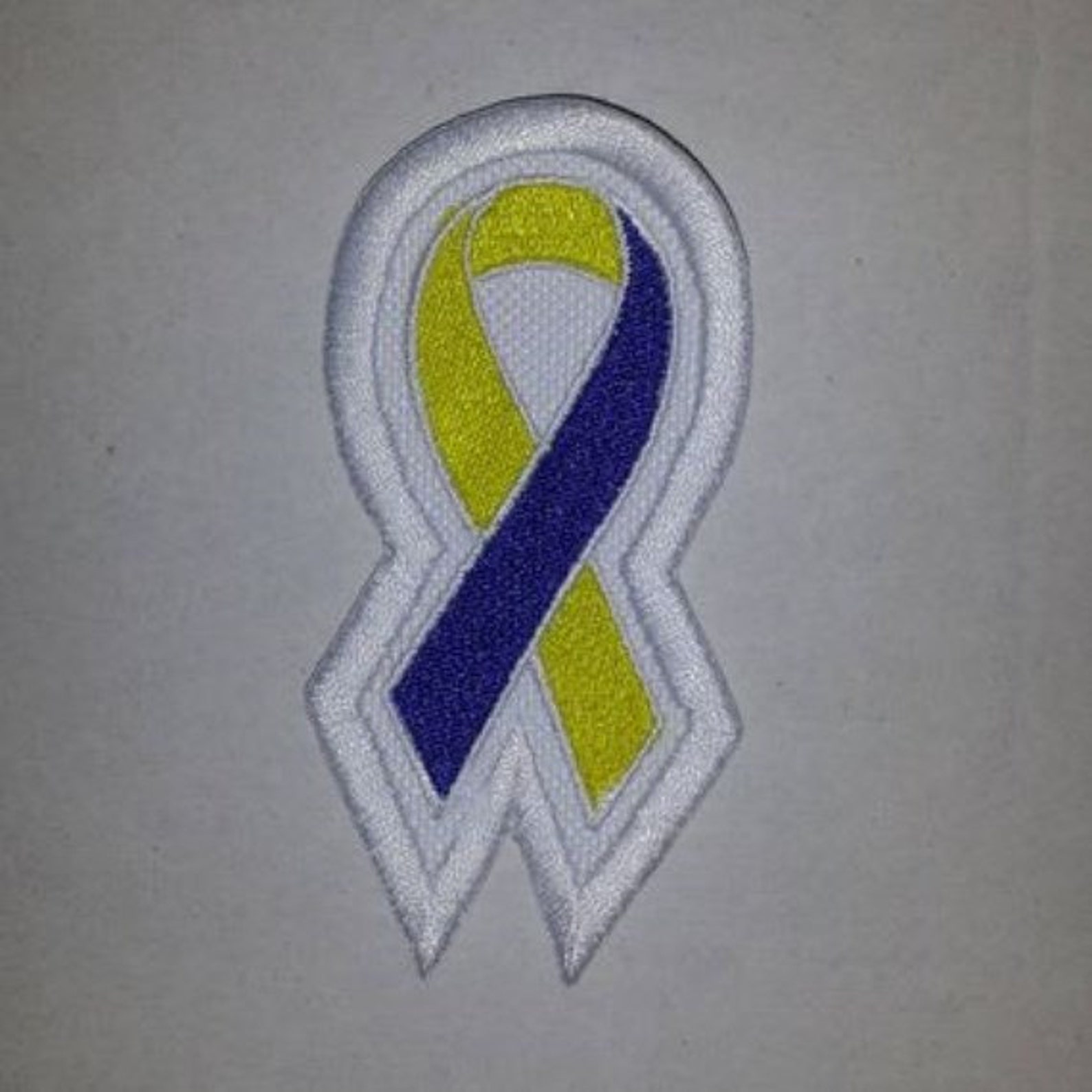 Sew-on Embroidered Patch Cancer/awareness Ribbon Shape 3.25 X - Etsy