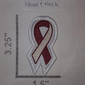 Sew-on Embroidered Patch Cancer/awareness Ribbon Shape 3.25 X - Etsy