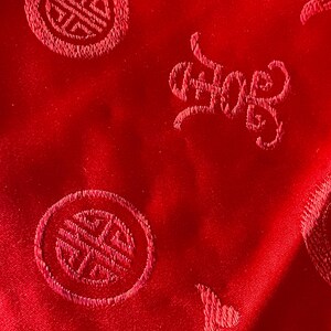 1970s Hong Kong Red Silk House Coat, Long Tea House Robe, Cherry Red ...