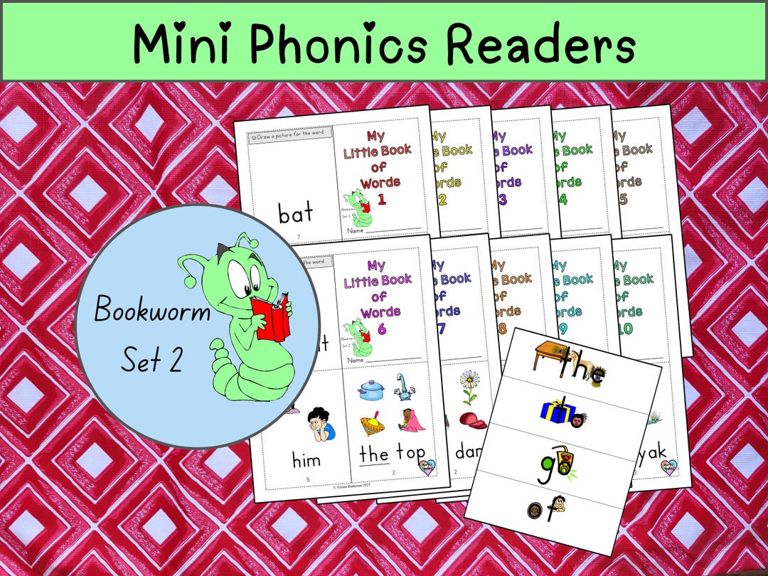 Mini Phonics Readers, CVC Words, Kindergarten 1st Grade Reading ...